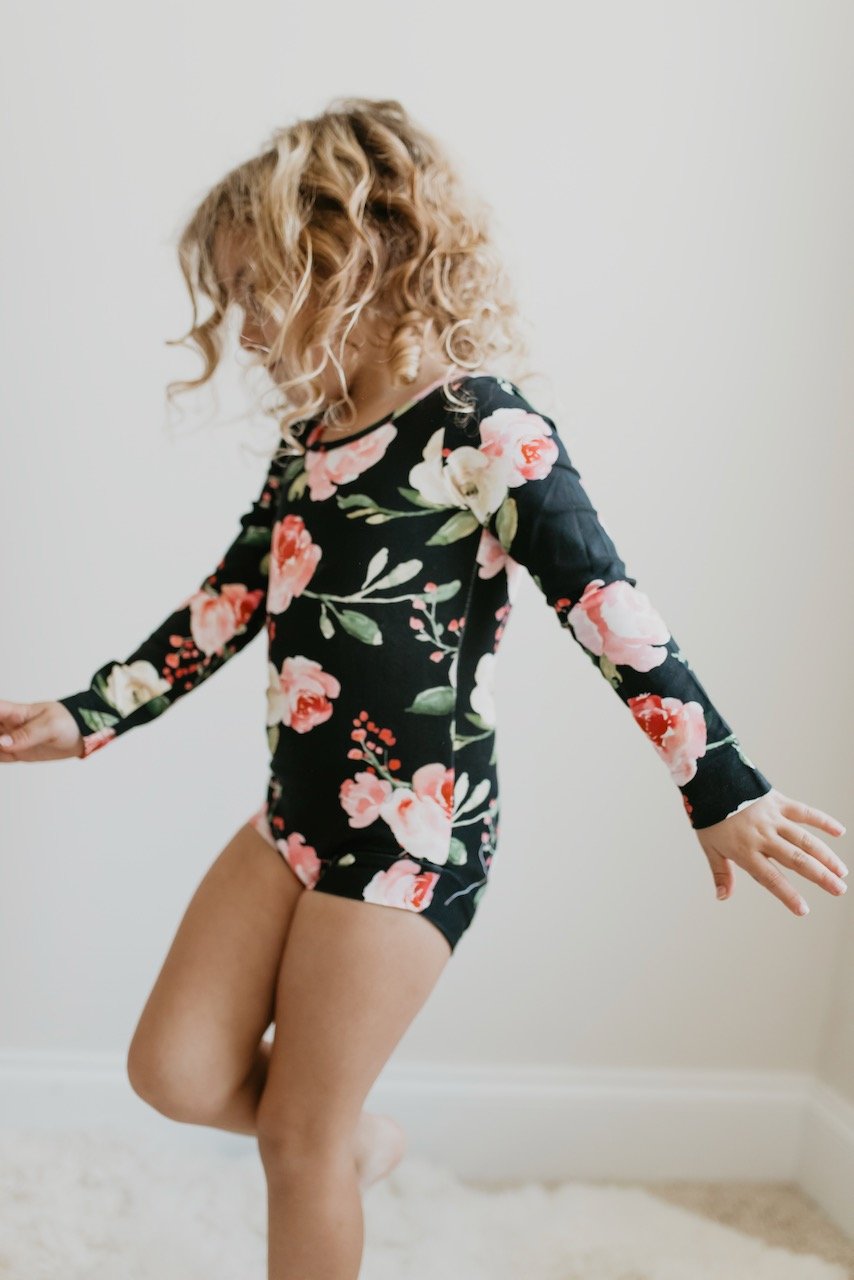 Black Floral Leotard – Tightspot Dancewear Center